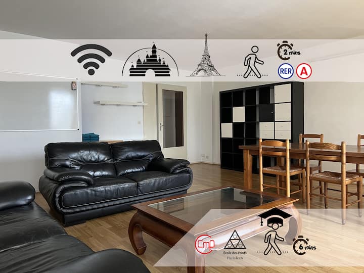 82m2, 2 Min à Pied Rera Paris Disney 15min - Pontault-Combault