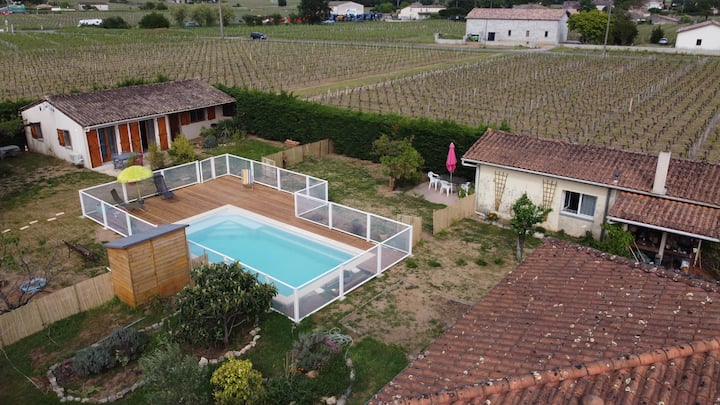 Gîte Indépendant Et Piscine Au Coeur Des Vignes - Libourne