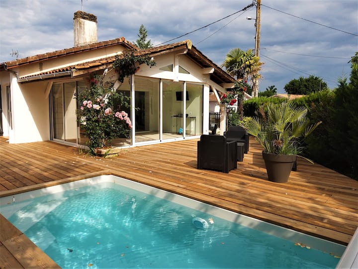 Charmante Villa Piscine Chauffée Et Climatisation - Lège-Cap-Ferret