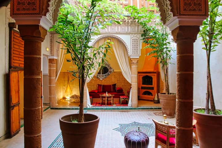 Riad Sidi Benslimane Pool Rooftop 5 Rooms Ac - 馬拉卡治