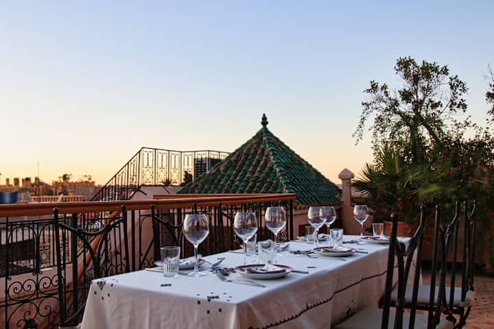Riad Sidi Benslimane Pool Rooftop 5 Rooms Ac - Marrakesh