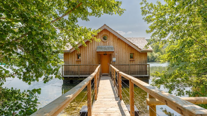 Cabane Sur L'eau Avec Bain Nordique - Baie de Somme