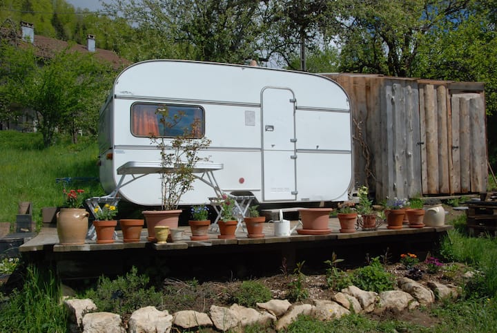 Caravane Au Milieu Du Jardin - Saint-Laurent-en-Grandvaux