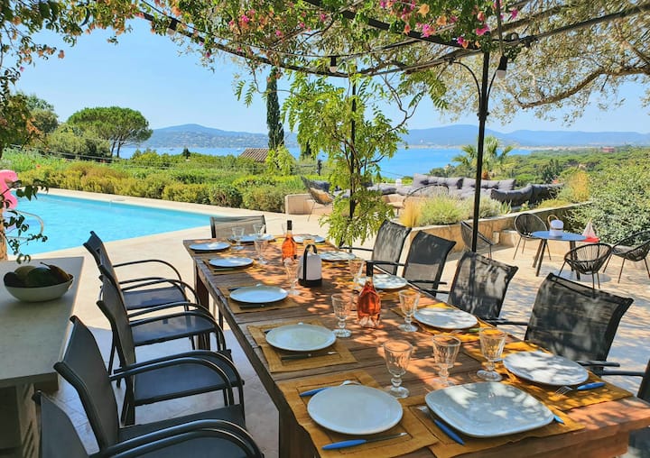 Villa Vue Mer Exceptionnelle 10 Pers. Avec Piscine - Sainte-Maxime