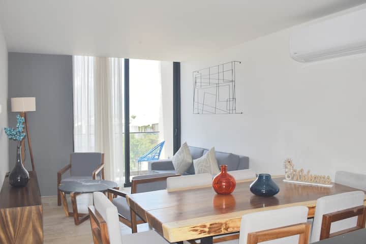 Exclusivo Departamento  Con Vista Parcial Al Mar - Riviera Maya
