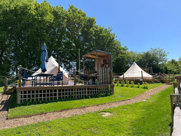 Glamping In Hidden Sussex Valley Lavender Belltent - Battle
