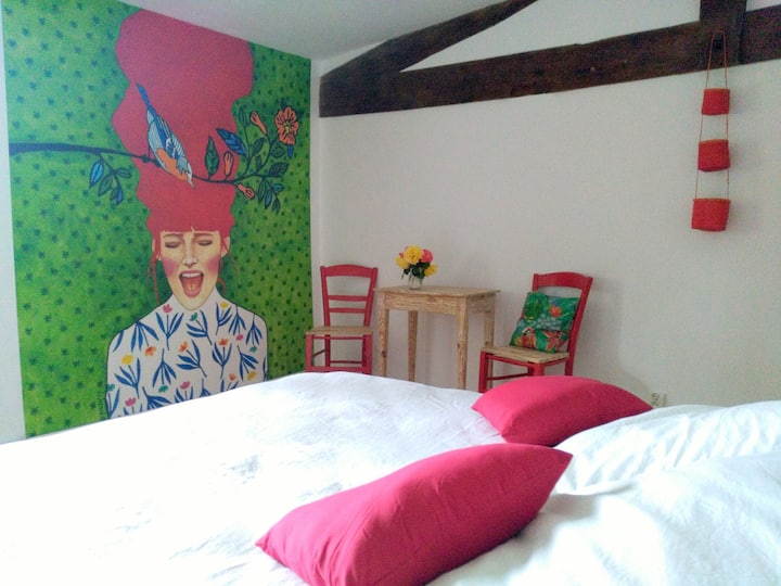 Chambre Lit Double Avec Terrasse - Lot-et-Garonne