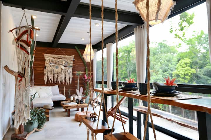 Jungle Loft: Tulum Ruins View Luxury Retreat - Paradise Beach