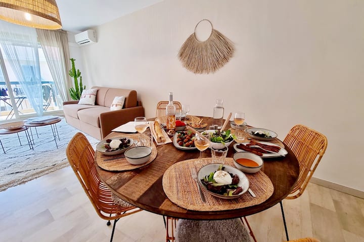 Grand T3 Port Nice - Terrasses, Clim & Proche Mer - Villefranche-sur-Mer