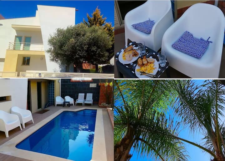 Lisbon South Bank Charming Pool Duplex & Garden Bk - Sesimbra