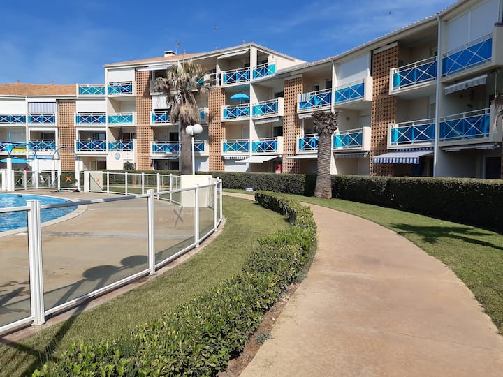 T3, Résidence Sécurisé, Piscine, Accès Direct Mer - Frontignan