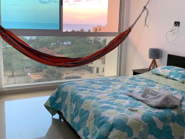 Hermoso Apartamento Con Vista Al Mar Con Piscina - Santa Marta