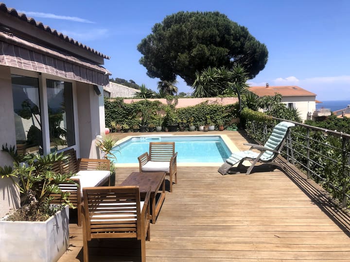 Jolie Villa Avec Piscine Et Vue à 10 Min Du Centre - 巴斯蒂亞