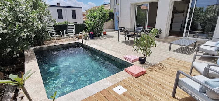 Maison Familiale Avec Piscine à 20 Min Des Plages - Montpellier