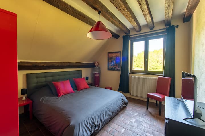 L’étang Des 7, Chambre Rouge,proche Zoo De Beauval - Contres