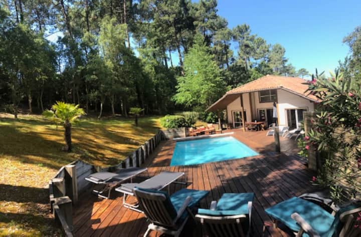 Villa Piscine Pétanque Ping Pong Près Golf Plage - Moliets-et-Maa