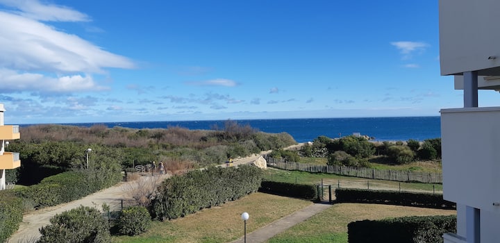 Appartement Vue Mer Résidence Calme 
Avec Piscine - Saint-Cyprien