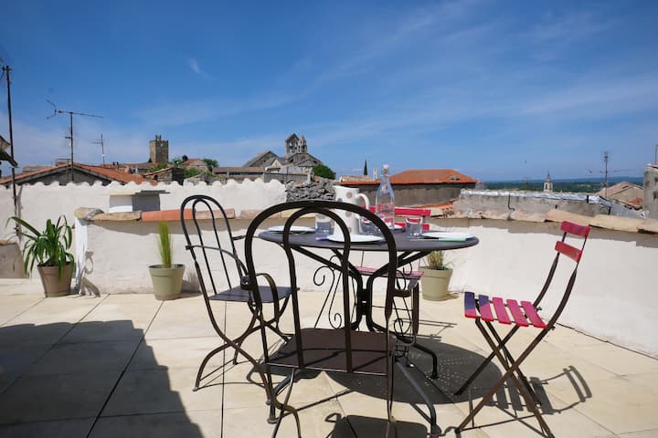 Maison Provençale Cosy Avec Rooftop - Vinsobres