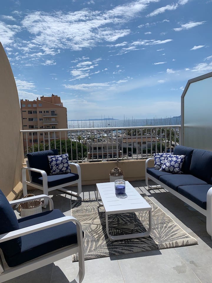 L'effet Mer, Duplex Avec Vue Sur Les îLes D'or - Hyères