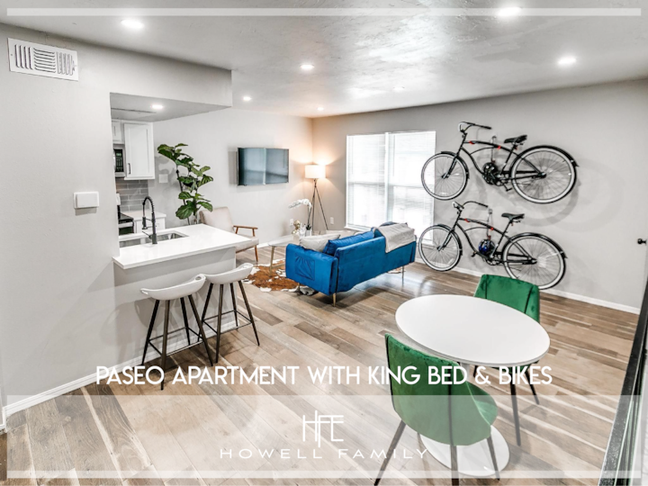 Paseo Apartment With King Bed & Bikes - Boathouse District - Oklahoma City