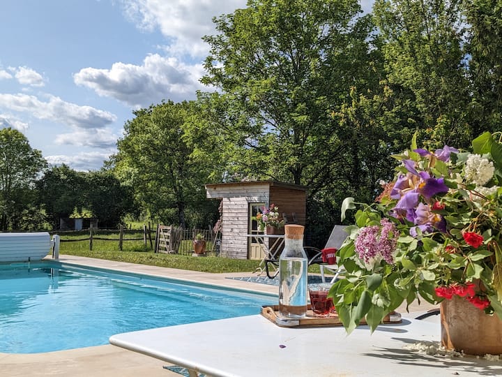 L'etable" Au Domaine D'auget, Piscine & Campagne - France