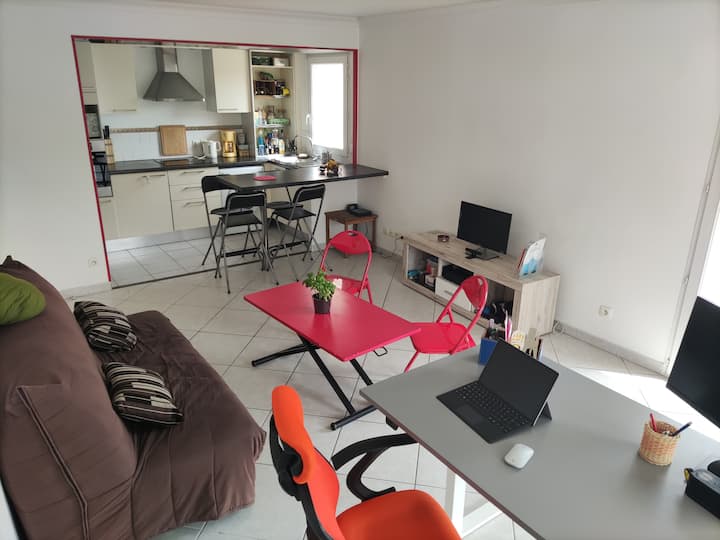 Apt T2 200m Plages. Idéal Télétravail/vacances. - 안티베