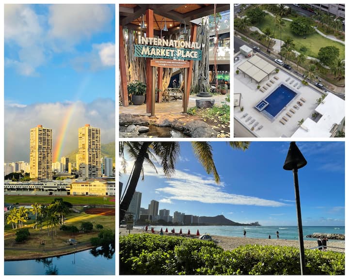 1/1 Condo W/lanai 7min Walk To Beach 24/7security - Honolulu, HI