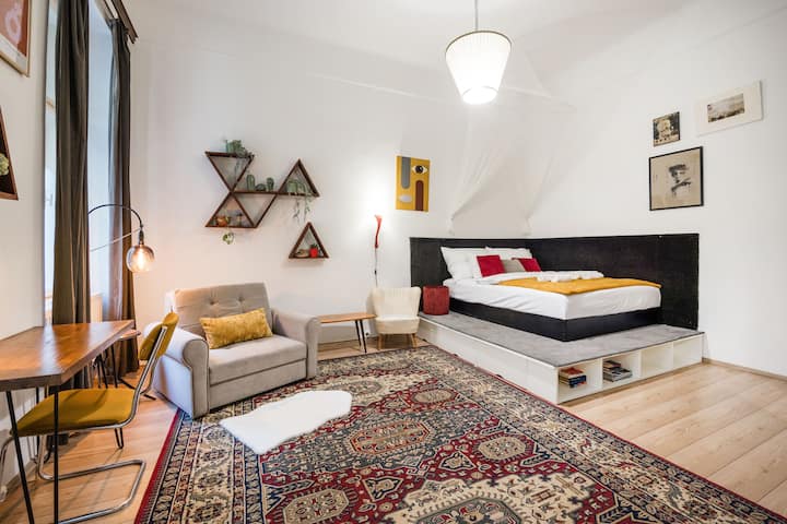 Bohemian Diy Studio ♥ Jewish District *Ac *Washer - Budapeste