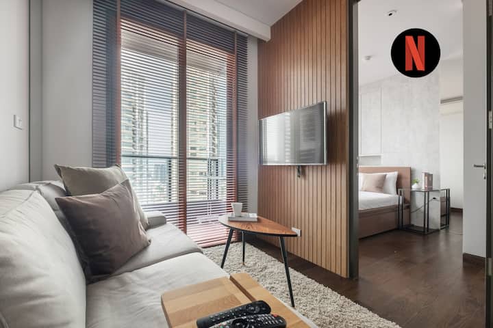 Charming 1br★stunning Rooftop Pool&sunbath-4m Bts - Bangkok