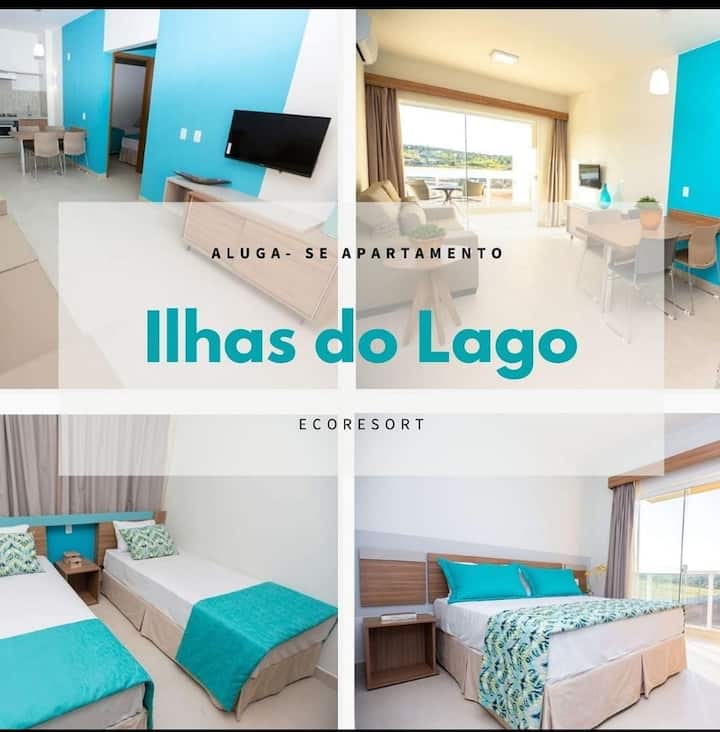 Flat Mobiliado 2/4 No Eco Resort Ilhas Do Lago - Caldas Novas