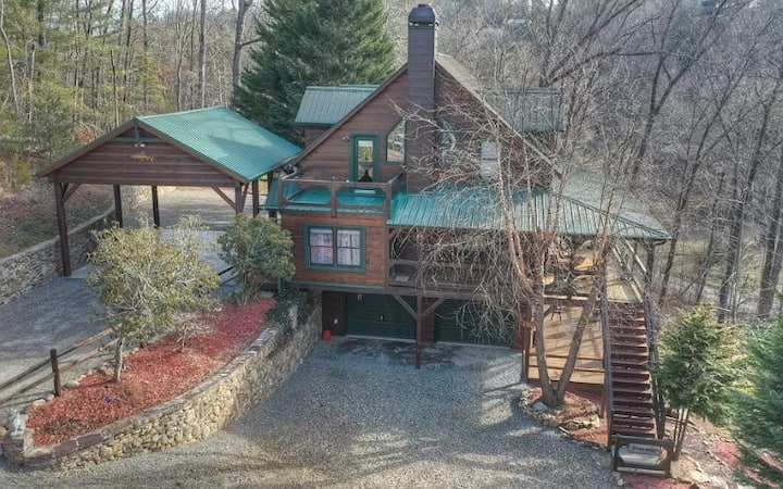 Fisherman's Dream! Log Cabin On The Toccoa River - Mineral Bluff, GA