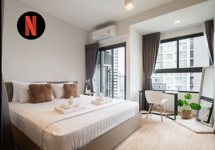 1 Min-bts★modern 1br W/aqua Cycling & Outdoor Pool - Bangkok