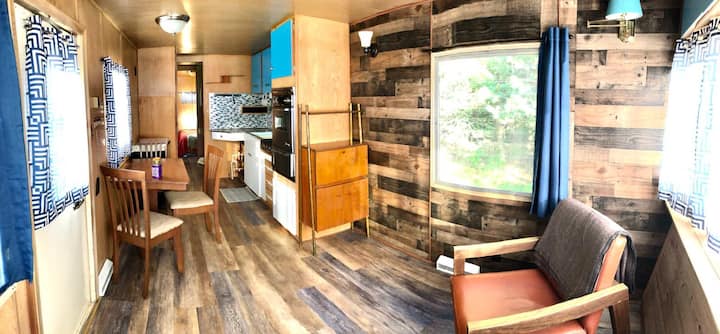 Vintage Semi Offgrid Trailer On Small Organic Farm - Honor, MI