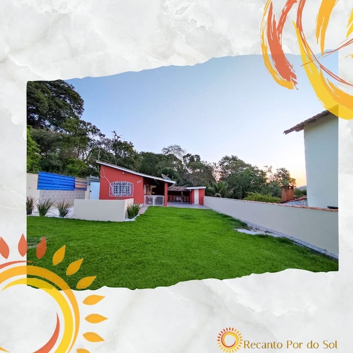 Cháraca No Interior Com O Pôr Do Sol Perfeito. - Socorro, Brazil