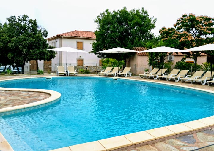 Proche De La Plage, Villa Climatisée Avec Piscine - Plage d'Aregno - Algajola