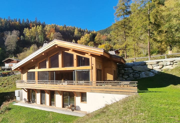 Chalet Sajohé : Fantastique Vue, Calme, Sauna - Courmayeur