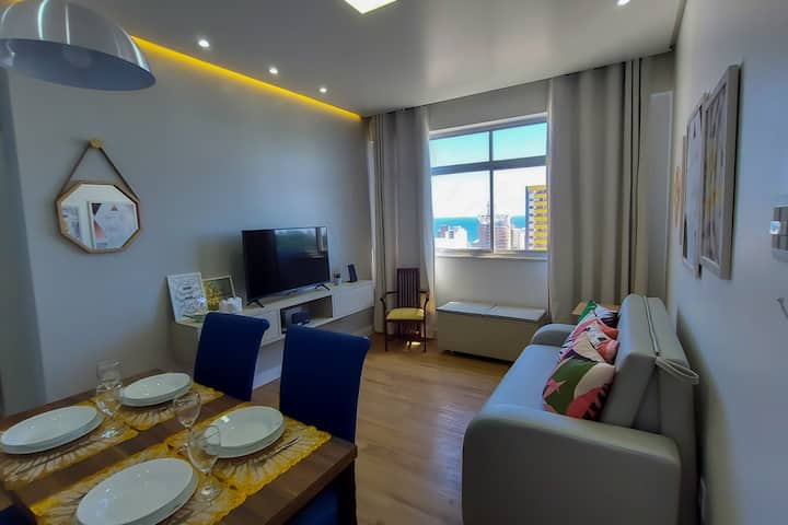 Apt. Vista Mar, Recém Reformado, óTima Localização - Barra