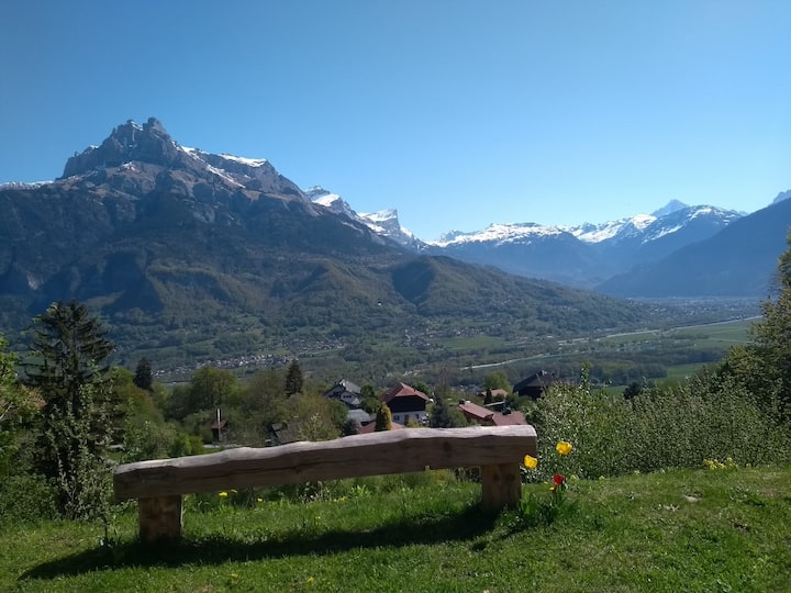 Joli Petit Appartement Dans Chalet, Calme Avec Vue - Sallanches