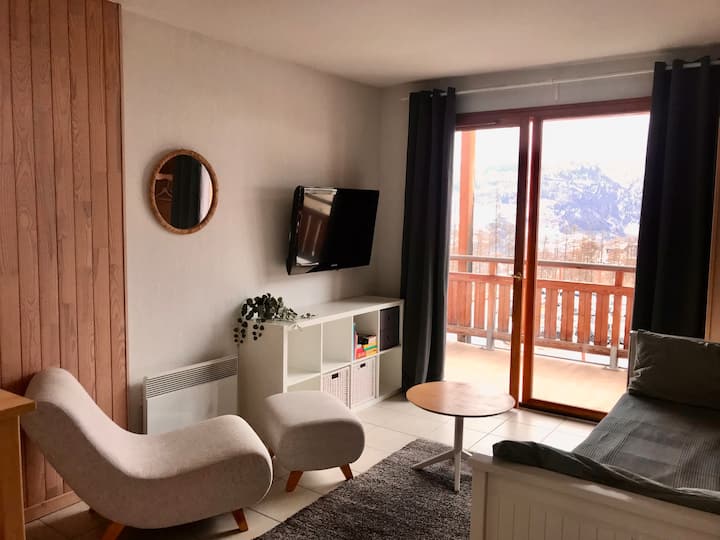T2 Lumineux Calme 4 Pers Vue Vallée Embrun 180° - Les Orres