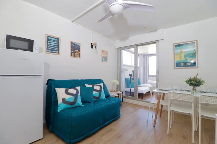 Joli Studio 5 Couchages Face à La Mer - La Franqui