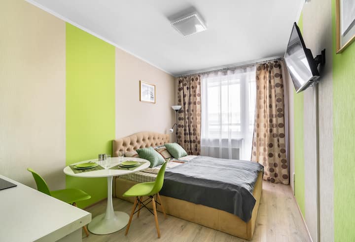 Apartamenty Globalstay. Sovremennaya Studiya Zhk Layk 10 Min Do Metro - Saint Petersburg