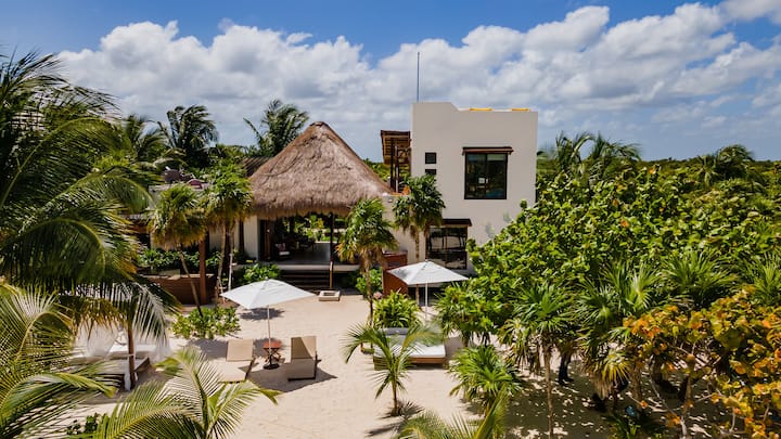 Secluded Beachfront Villa In Sian Ka'an, Tulum - Riviera Maya