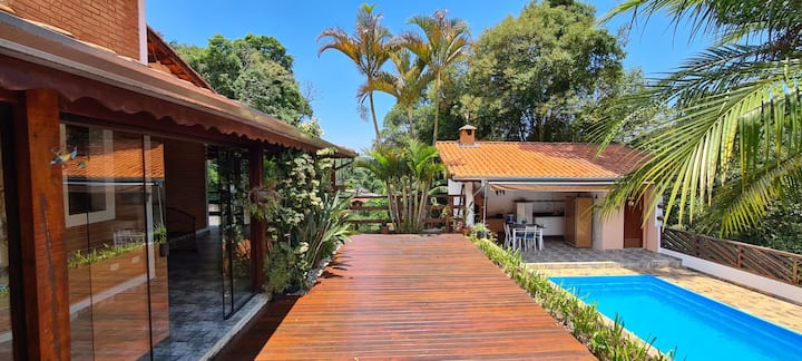 Casa De Campo Com Piscina No Roteiro Do Vinho🍇🍷 - Ibiúna