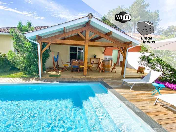 Maison Classée 3*/piscine/plage à 7mn - Labenne