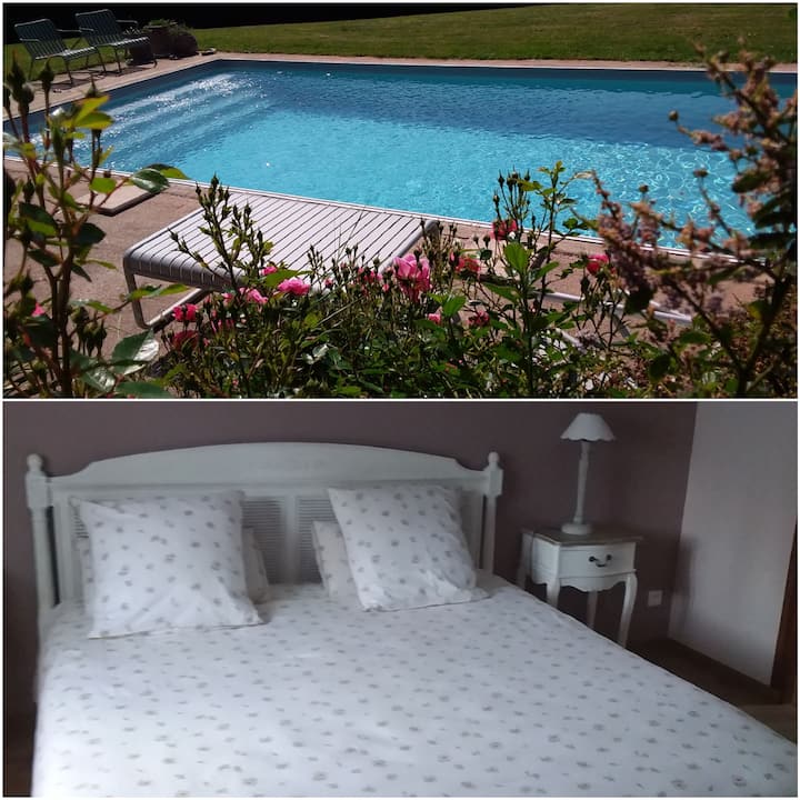 Chambre Lit King Size, Salle De Bain Et Wc Privés - アン