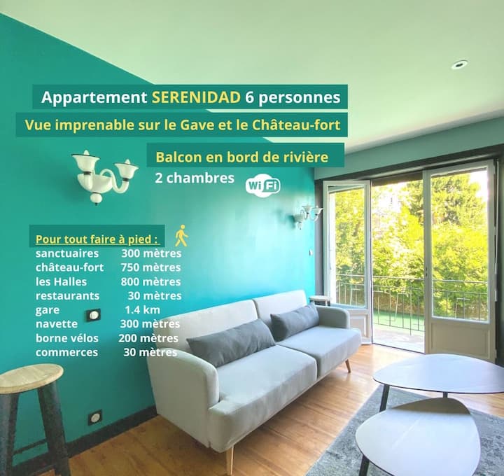 Appart Balcon 3-6 Pers, 2 Chambres 200m Sanctuaire - Lourdes