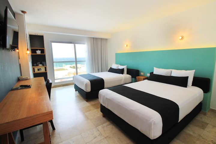Habitación Privada, Vista Al Mar Con 2 Camas. - Boca del Río