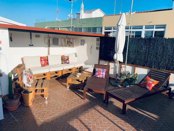 Cozy Rooftop Apartment With Spacious Terrace - Tavira