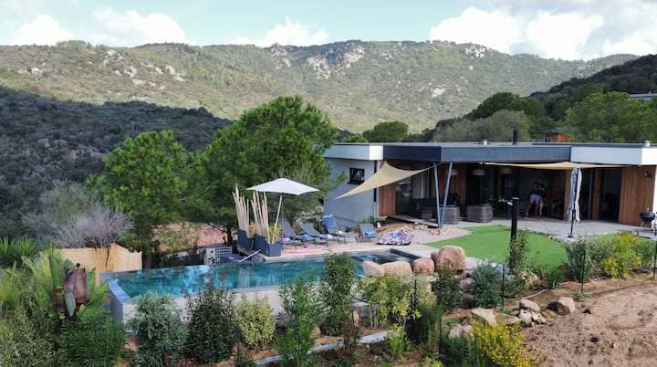 Villa Neuve 4* Pour 9 Pers Avec Vue Mer Et Piscine - Corse-du-Sud