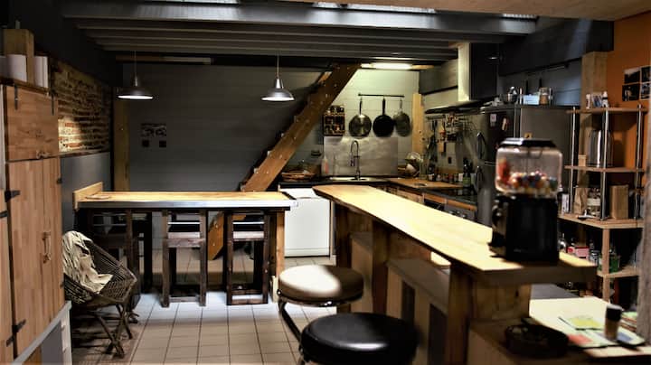 Chambre/centre-ville/cuisine/sdb/terrasse. - Agen